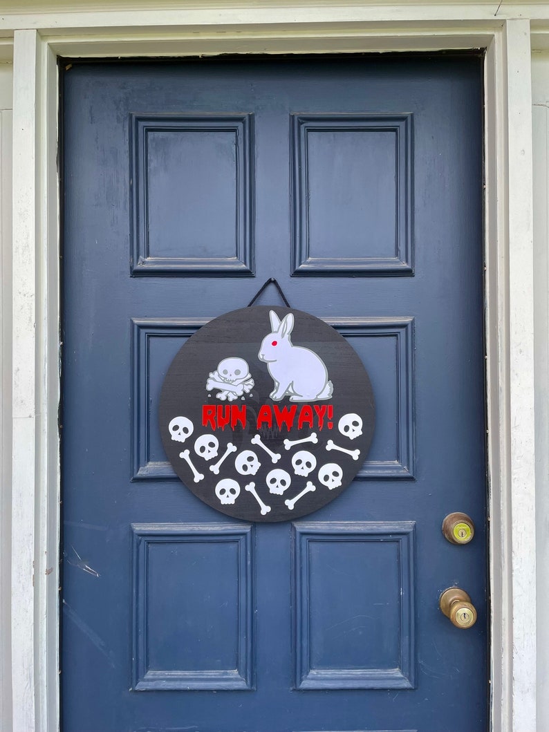 Monty Python Killer Rabbit Run Away Door Sign - Etsy