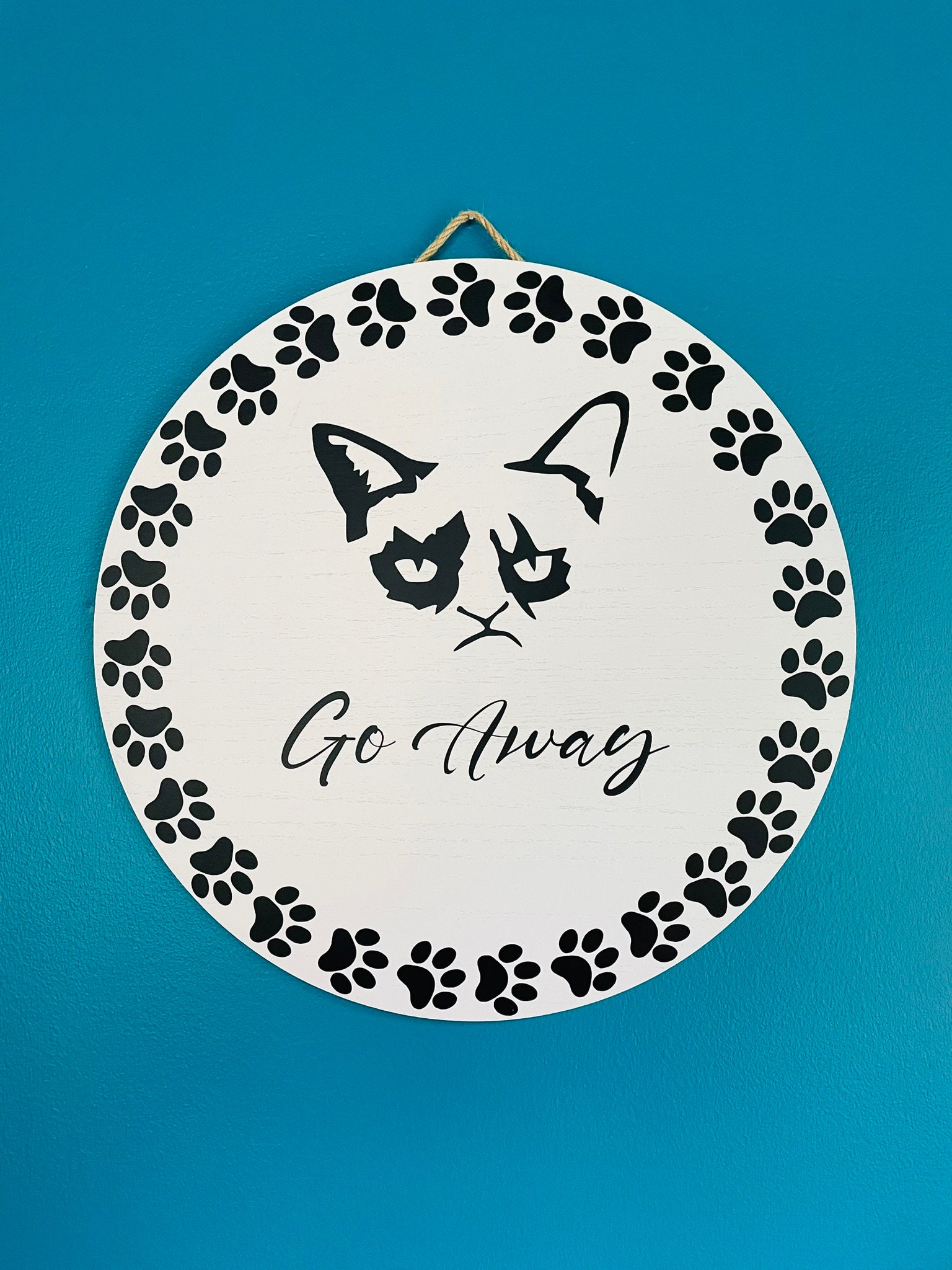 Grumpy Cat Go Away Door Sign/ Home Decor - Etsy