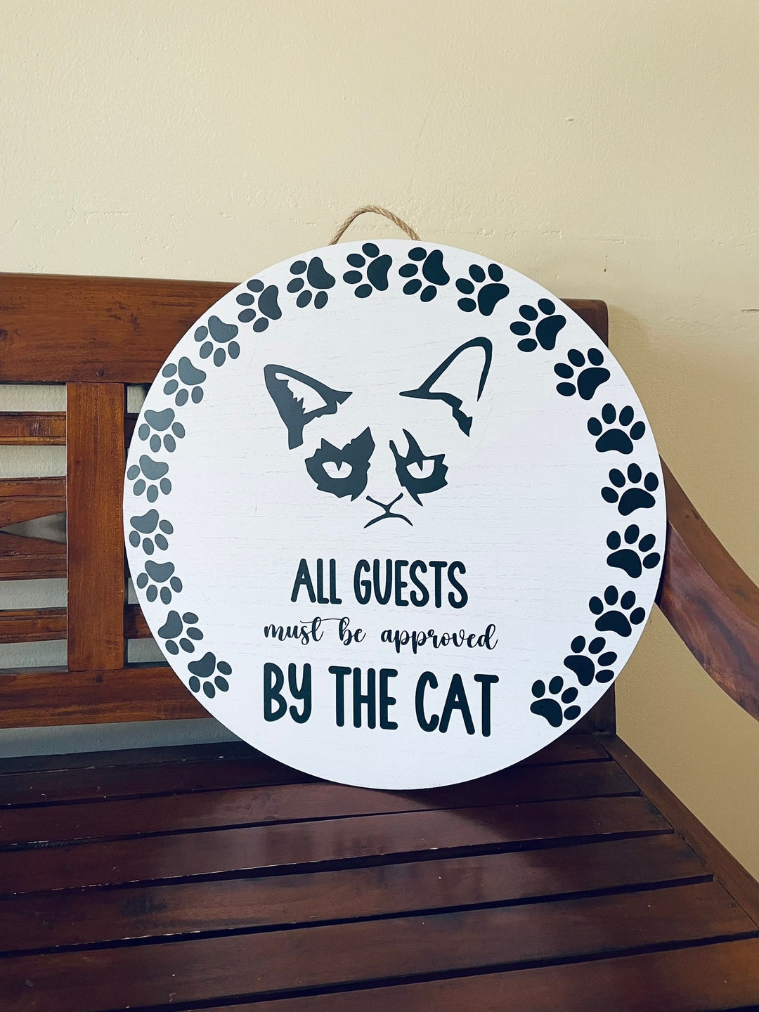 Grumpy Cat Door Sign/ Cat Home Decor - Etsy