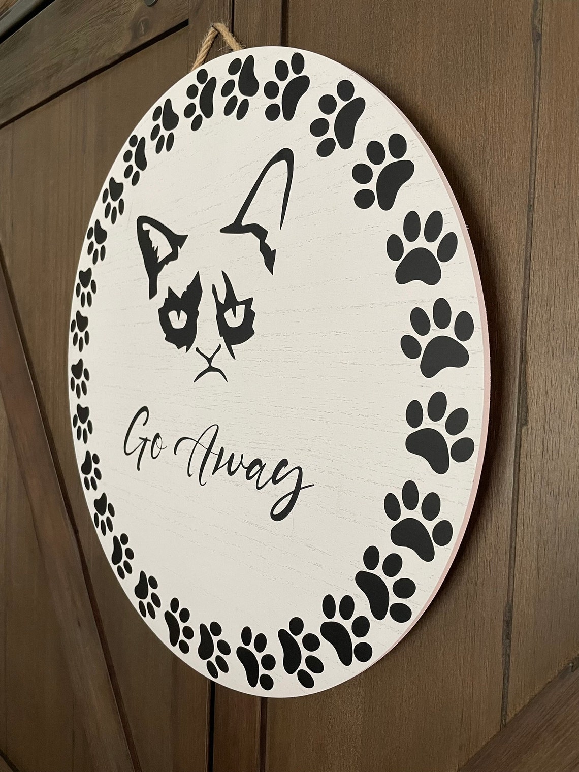 Grumpy Cat Go Away Door Sign/ Home Decor - Etsy
