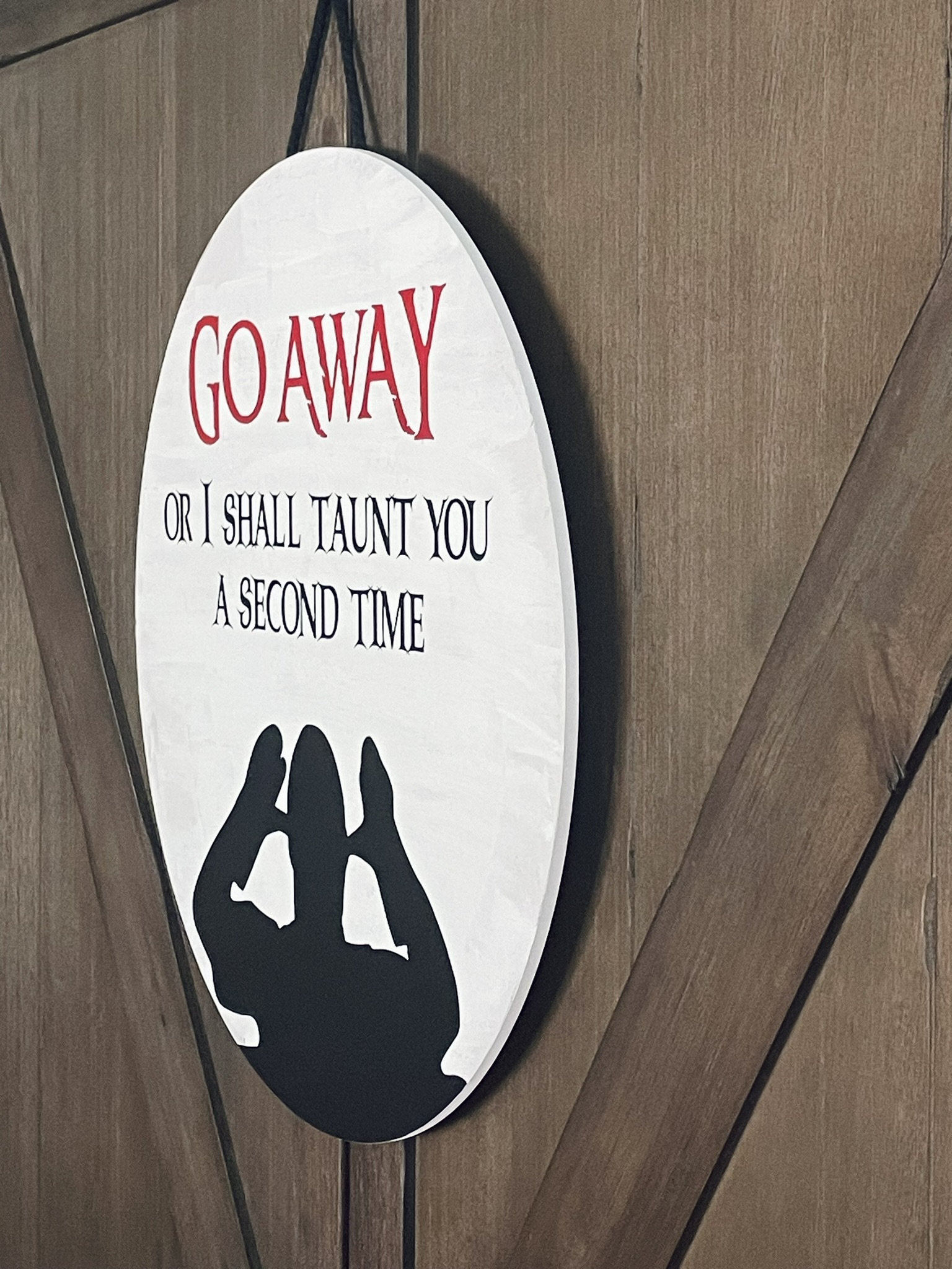 Go Away Monty Python Inspired Door Sign – Funny Medieval Decor - Etsy