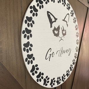 Grumpy Cat Go Away Door Sign/ Home Decor - Etsy