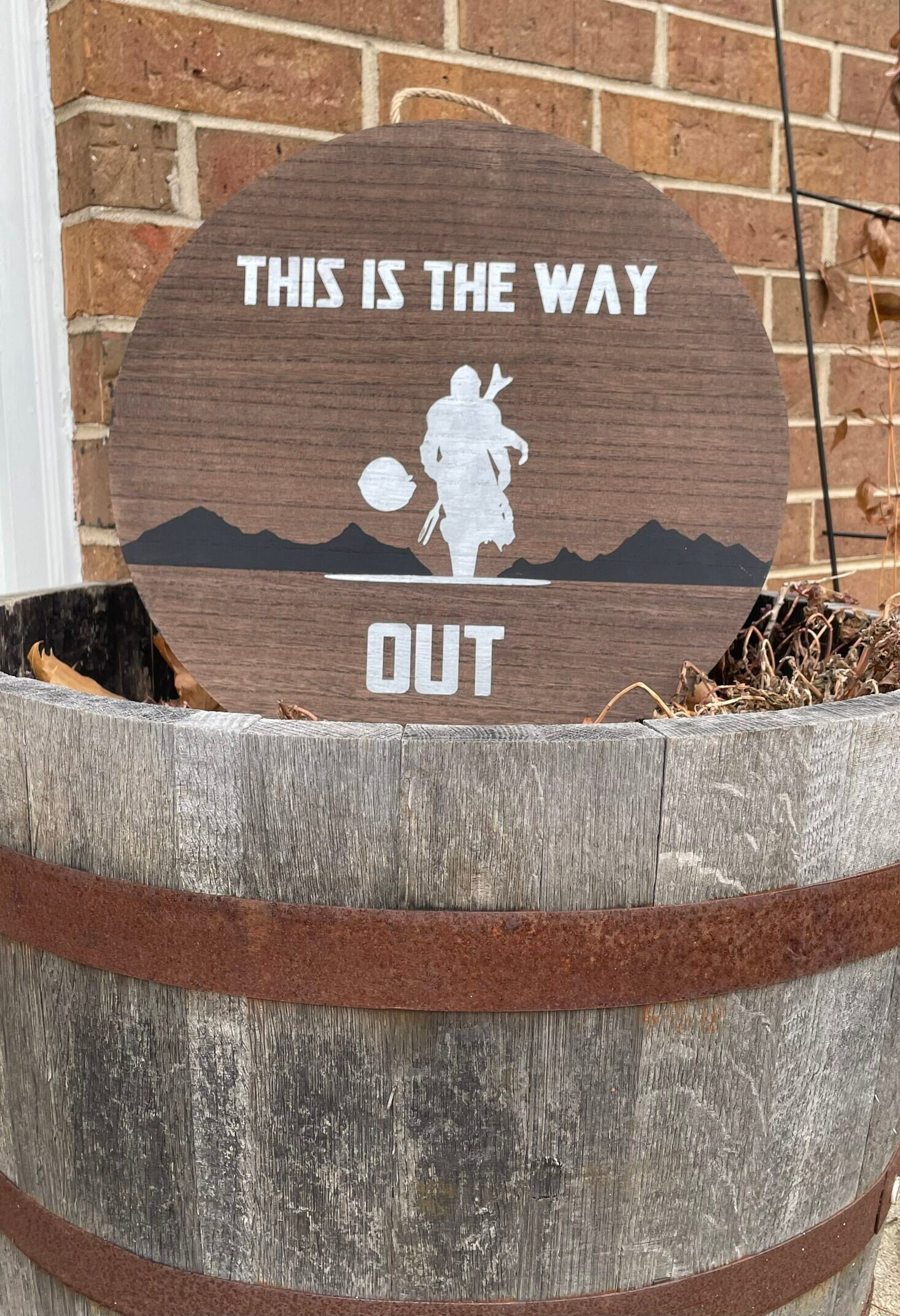 Mandalorian This is the Way Out Door Sign/ Home Decor - Etsy