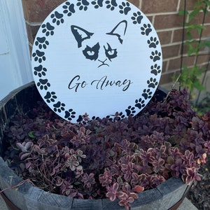 Grumpy Cat Go Away Door Sign/ Home Decor - Etsy