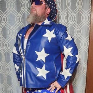 frilled leather jacket