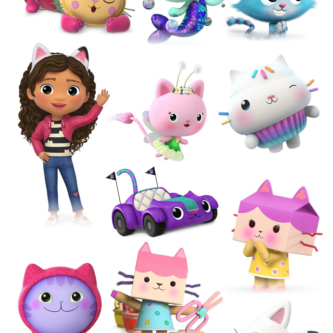 Gabby's Dollhouse Personajes HQ Transparente ng svg jpg - Etsy España