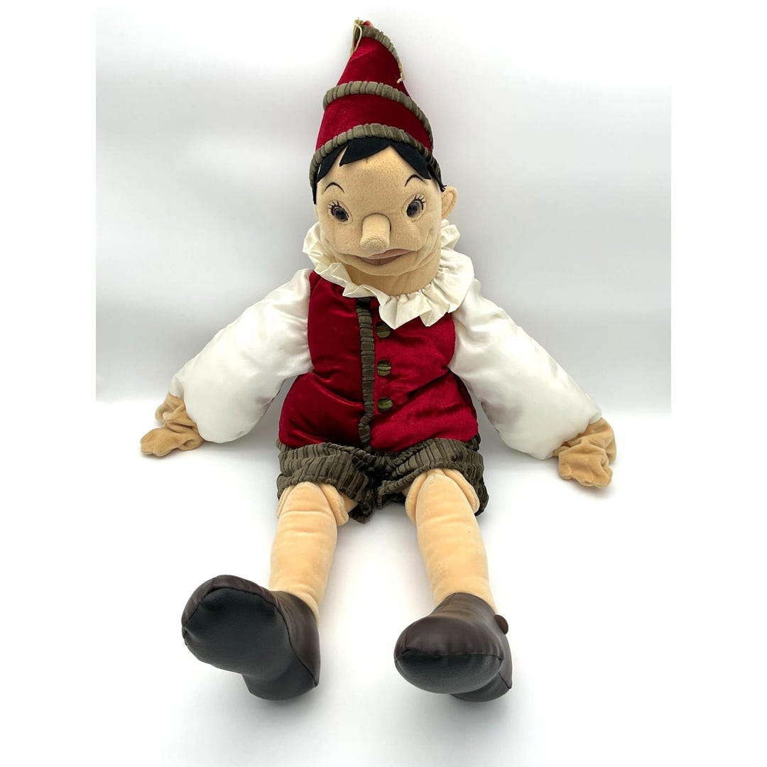 Folkmanis Plush Full Body Pinocchio VTG Hand Puppet With Growing Nose ...