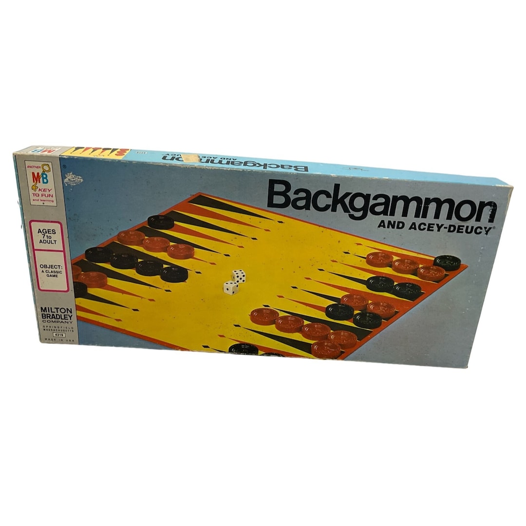 Milton Bradley Backgammon and Acey-deucy Vintage 1973 Board Game New ...