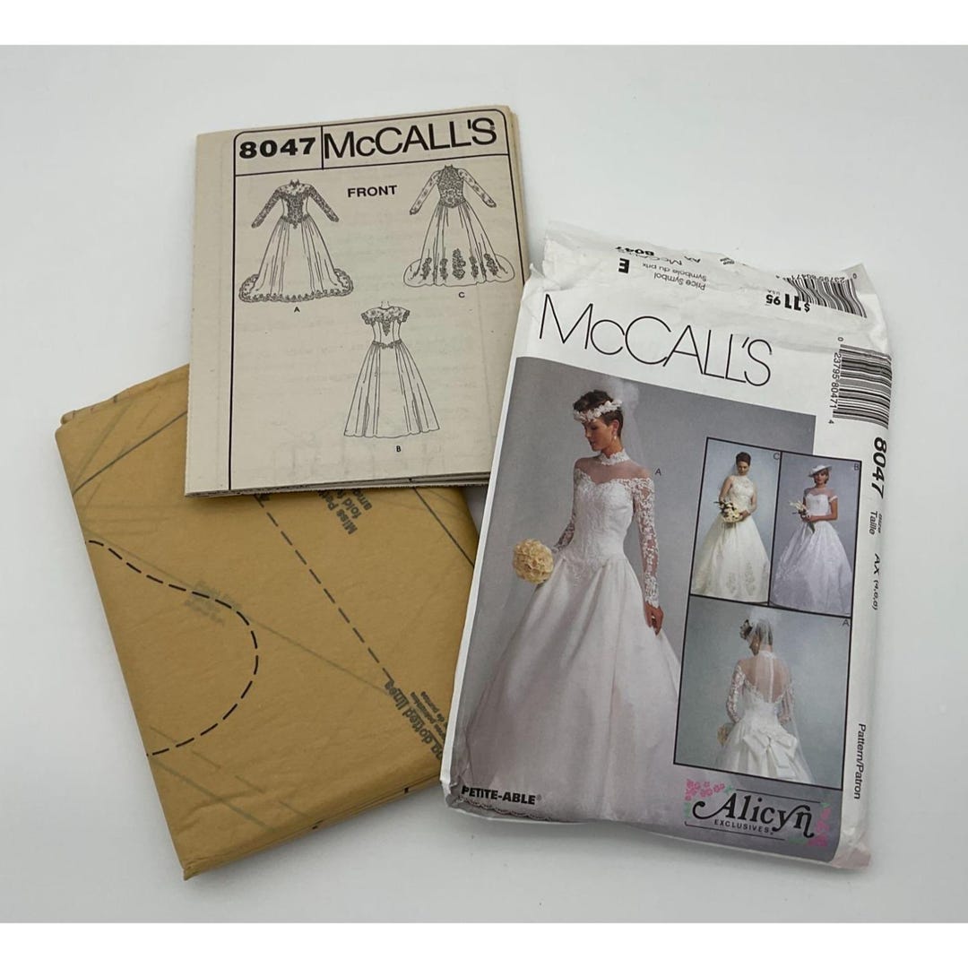 Mccalls 8047 Wedding Dress Sewing Pattern Alicyn Exclusives 3 Options ...