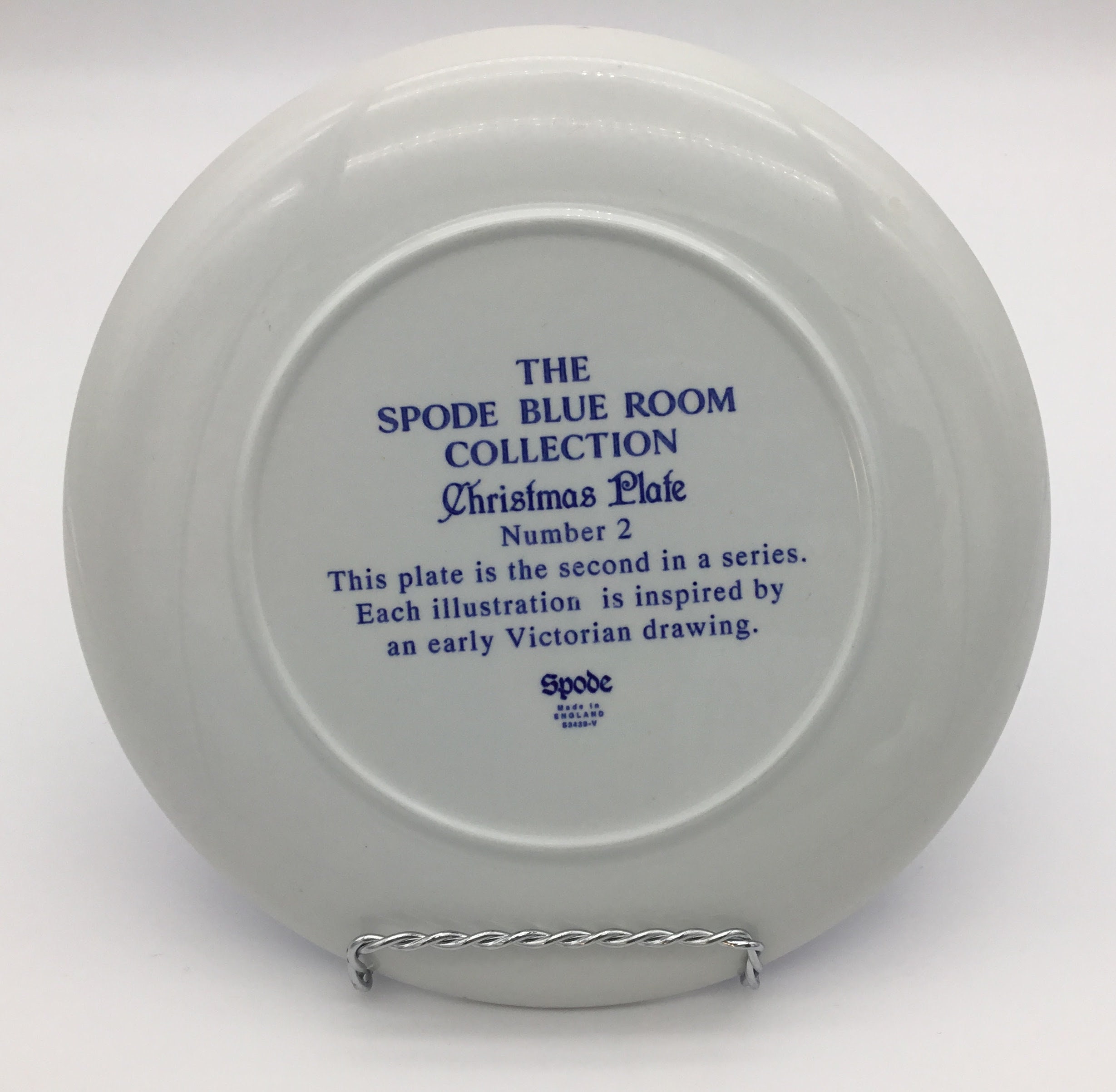 Spode the Blue Room Collection Christmas Plate 2 Vintage Victorian ...