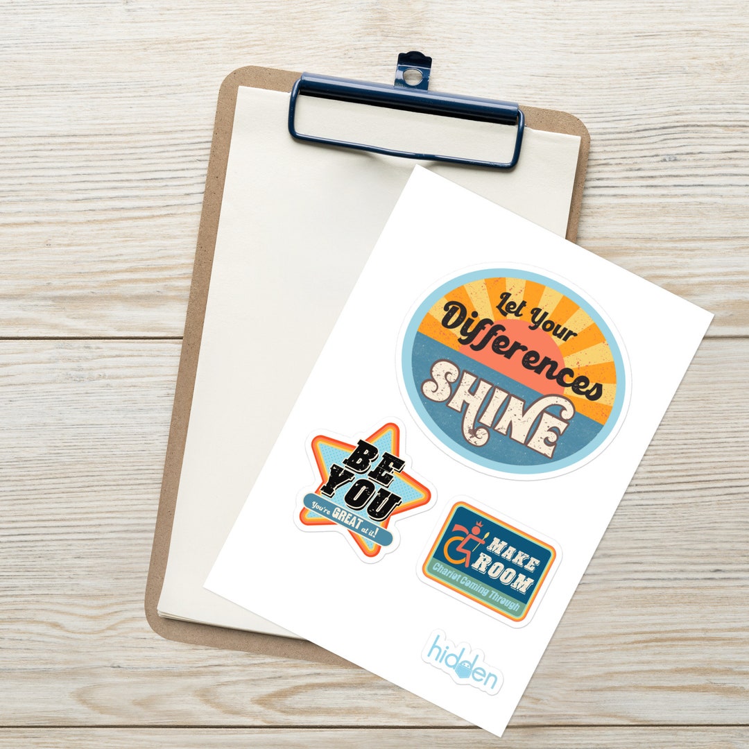 Stickers Set let Your Differences Shine, Glossy Stickers for ...