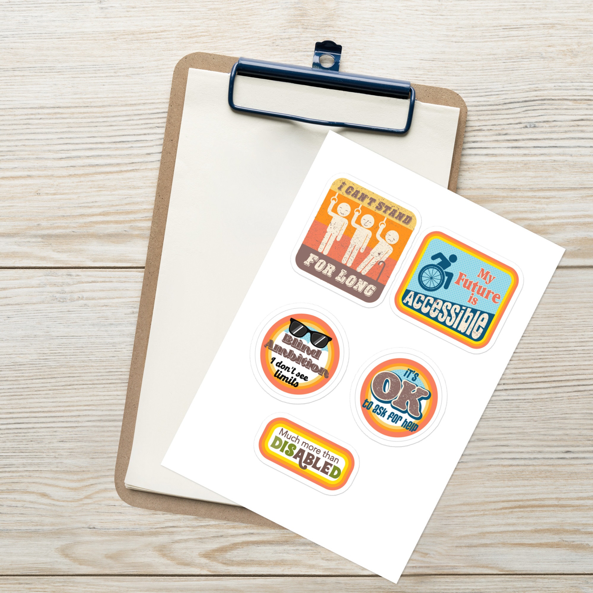 Inclusivity Stickers Set, Disabilities Sticker Sheet, Scrapbooking ...