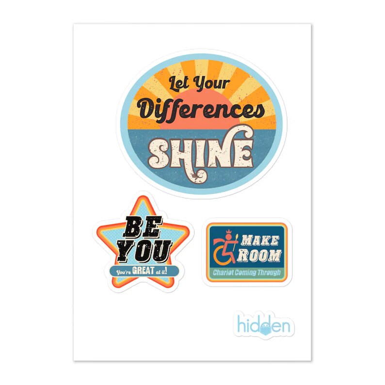 Stickers Set let Your Differences Shine, Glossy Stickers for ...