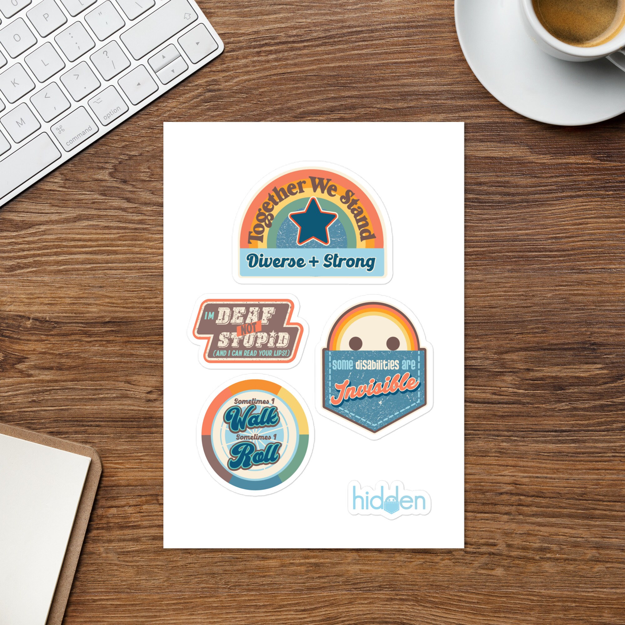 Diversity Stickers Sheet, Vinyl Sticker Set, Deaf Stickers, Awareness ...