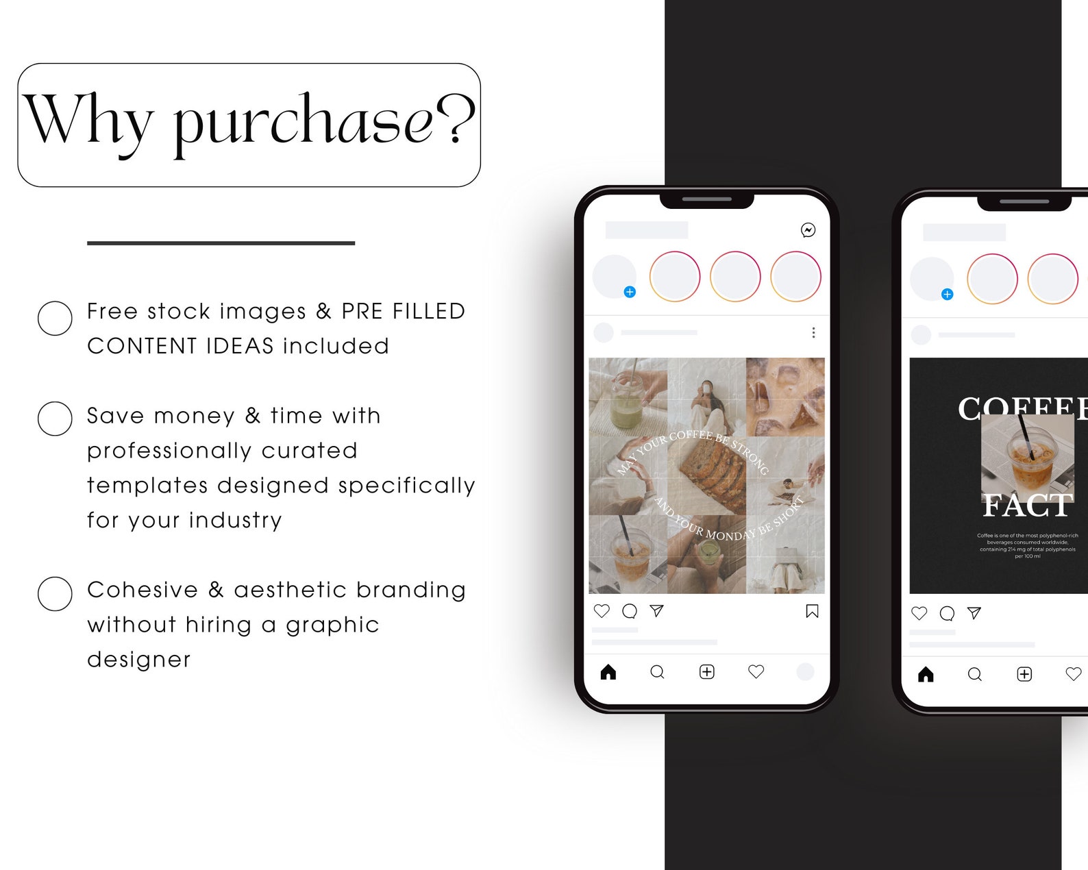 Coffee Instagram Posts| Cafe Social Media Template| Coffee Shop ...