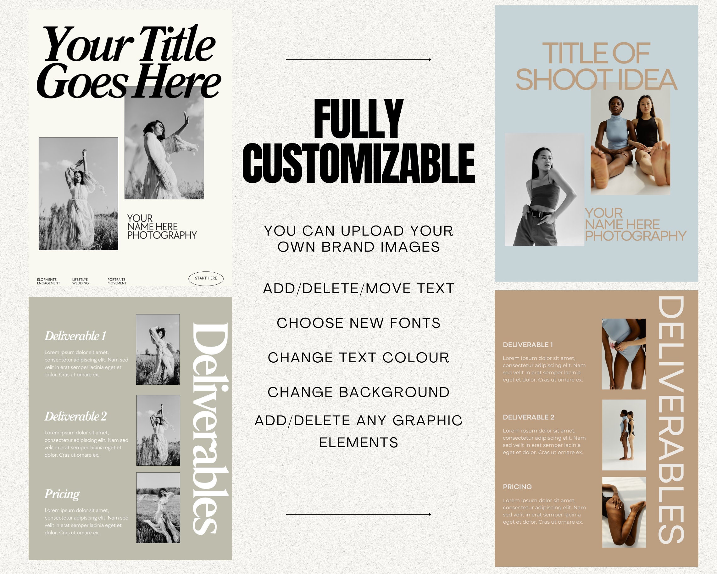 Photographer Pitch Deck Template | Modern Proposal (editable) - Etsy