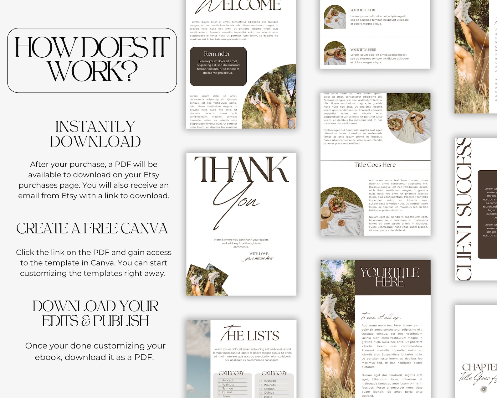 Wellness Ebook Template | 56-page Lead Magnet, Coach Workbook (canva ...