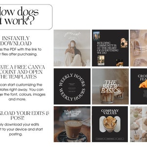 Coffee Instagram Posts| Cafe Social Media Template| Coffee Shop ...