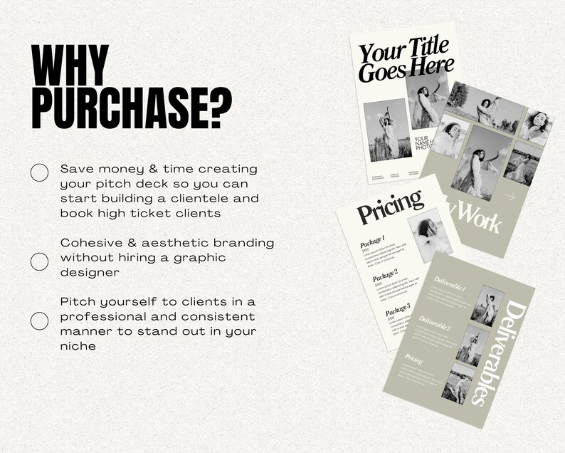 Photographer Pitch Deck Template | Modern Proposal (editable) - Etsy