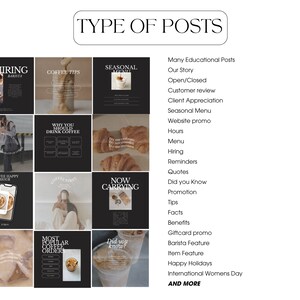 Coffee Instagram Posts| Cafe Social Media Template| Coffee Shop ...