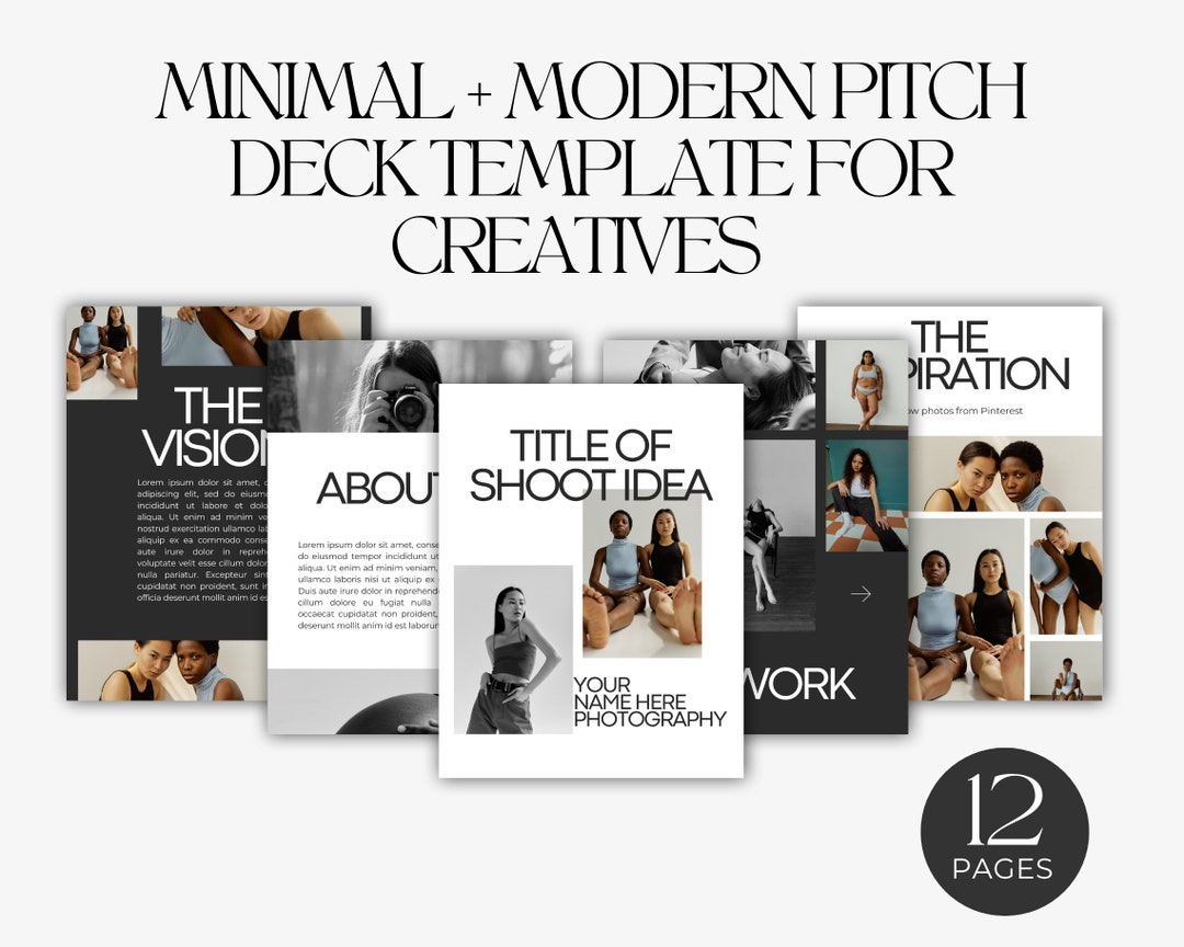 Photography Pitch Deck Template | Modern, Clean Design (canva) - Etsy