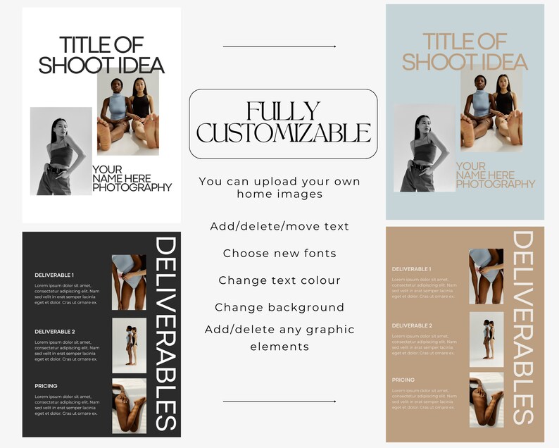 Pitch Deck Template for Photographers | Modern + Clean Pitch Deck ...