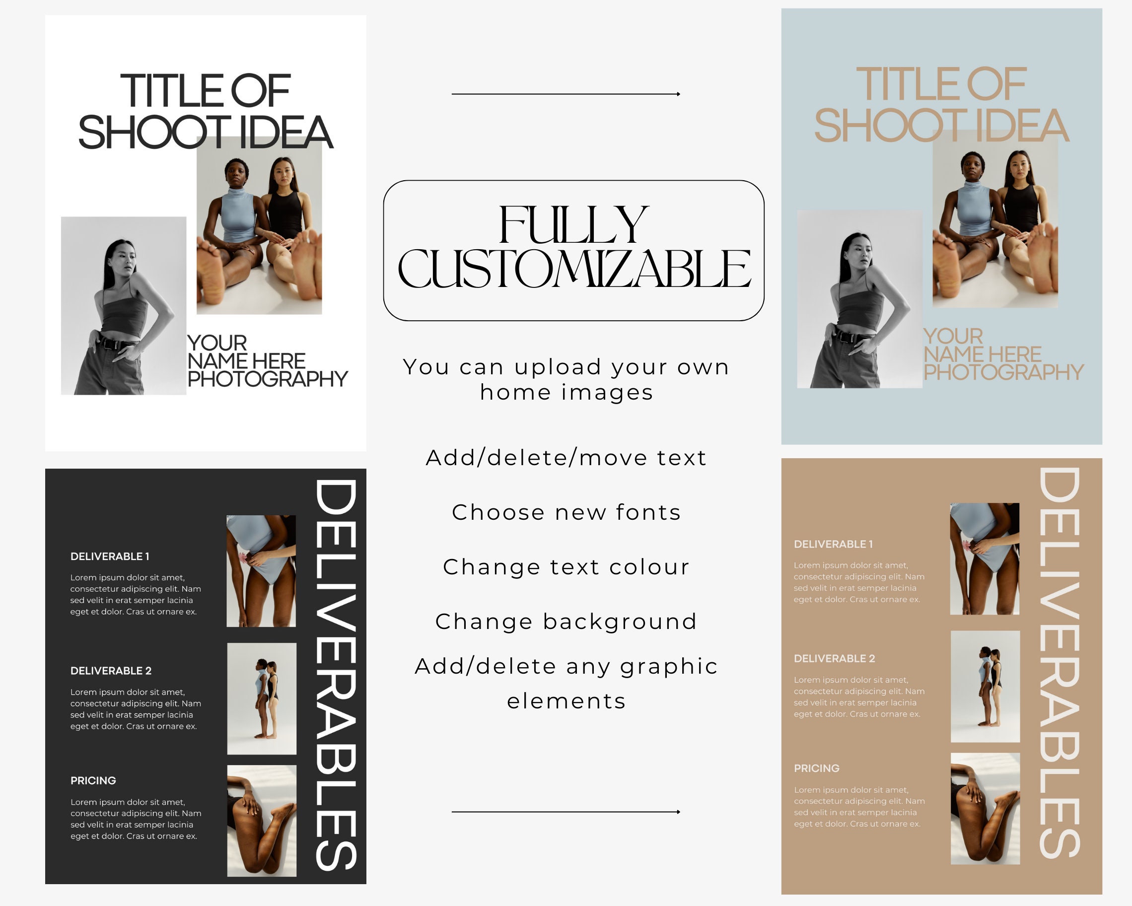 Pitch Deck Template for Photographers | Modern + Clean Pitch Deck ...