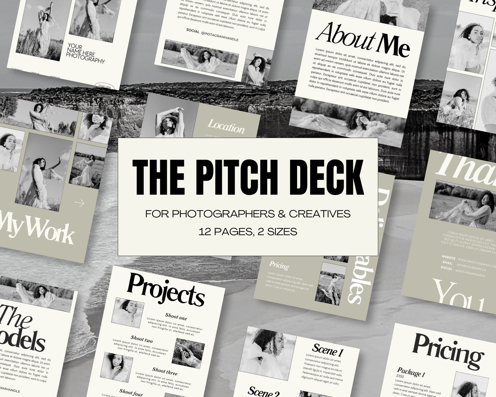 Photographer Pitch Deck Template | Modern Proposal (editable) - Etsy