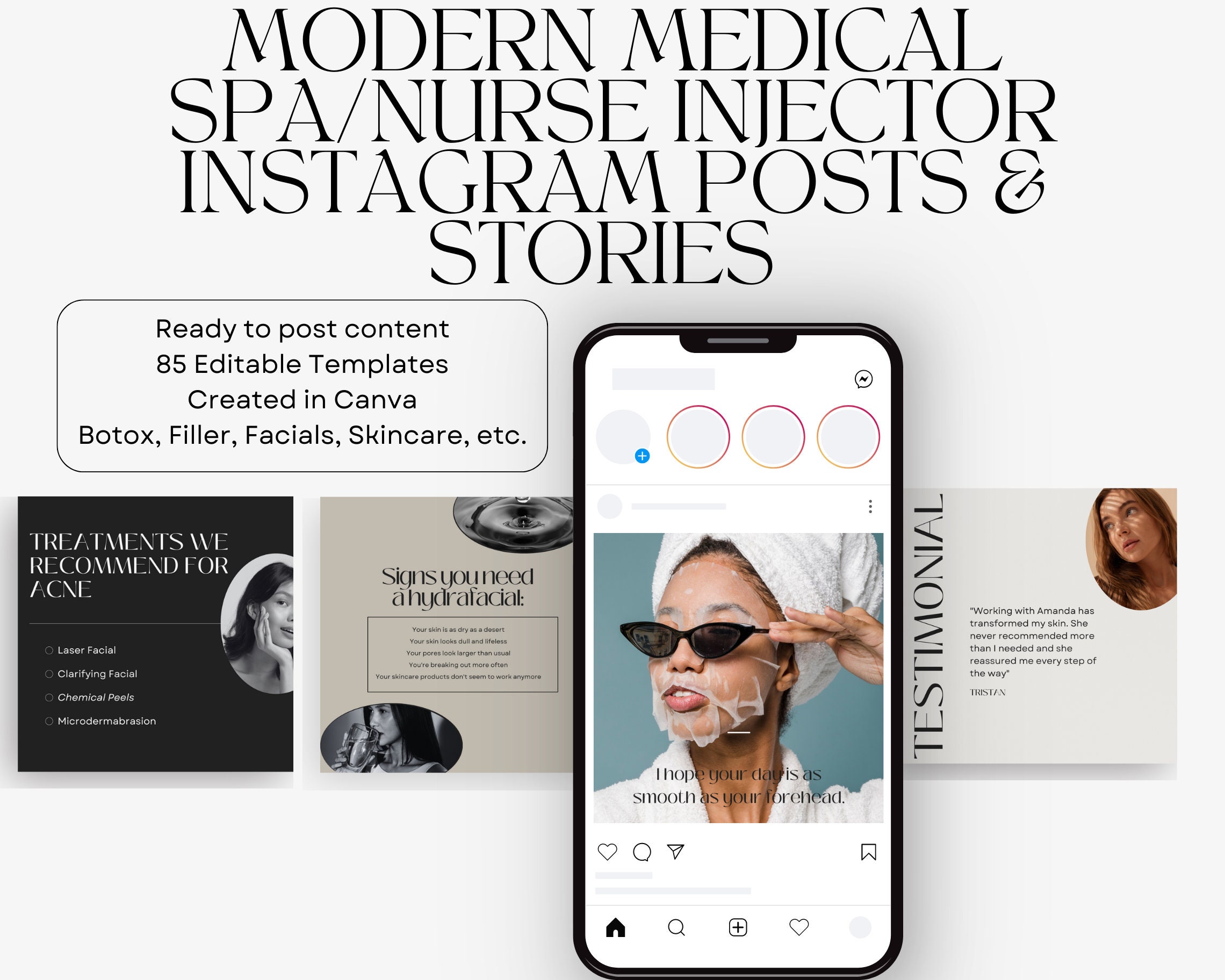 Medical Spa Nurse Injector Instagram Templates | Botox & Filler ...