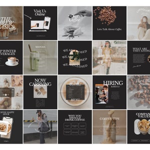 Coffee Instagram Posts| Cafe Social Media Template| Coffee Shop ...