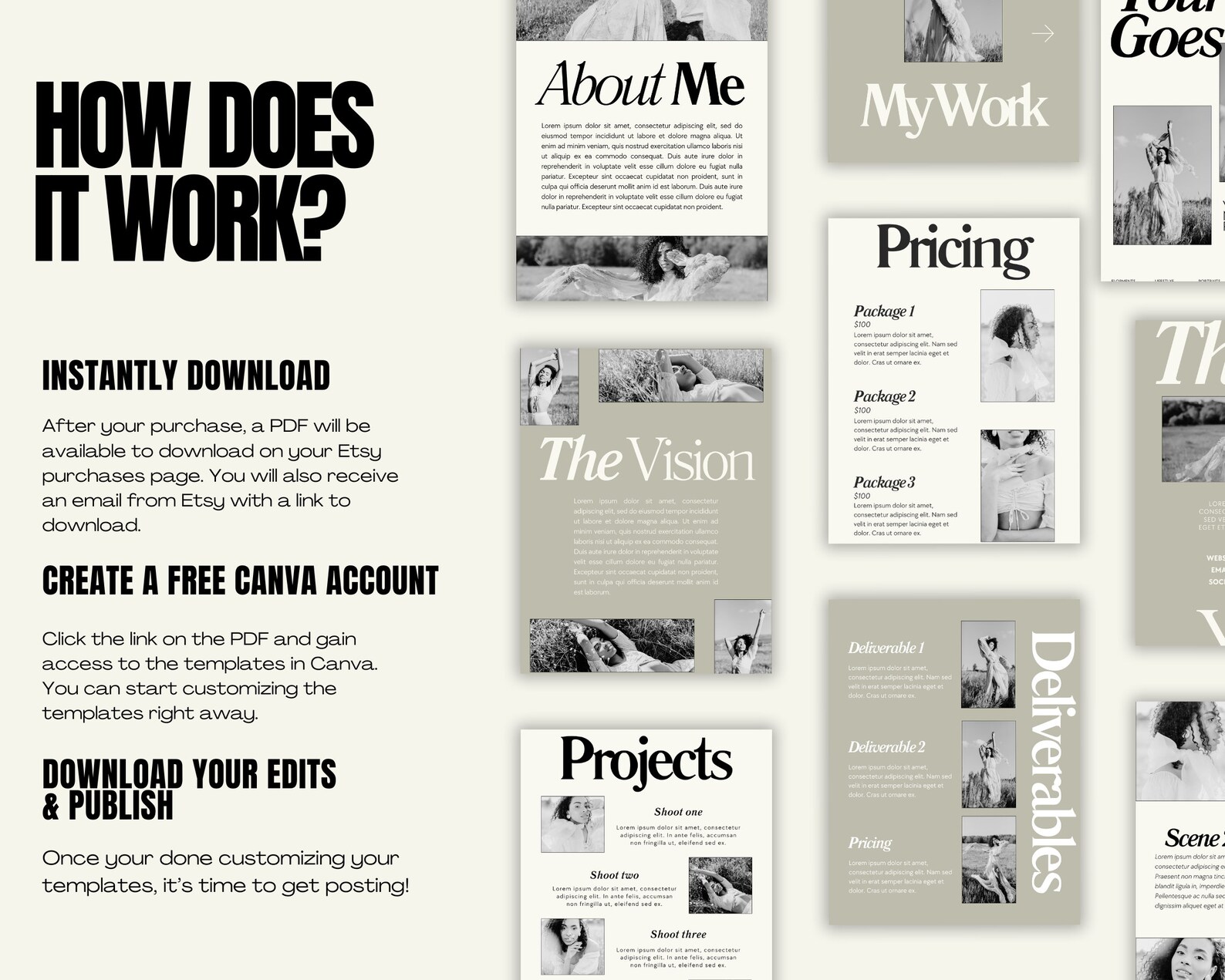 Pitch Deck Template for Photographers | Modern + Warm Pitch Deck ...