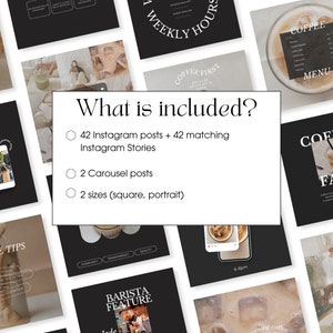 Coffee Instagram Posts| Cafe Social Media Template| Coffee Shop ...