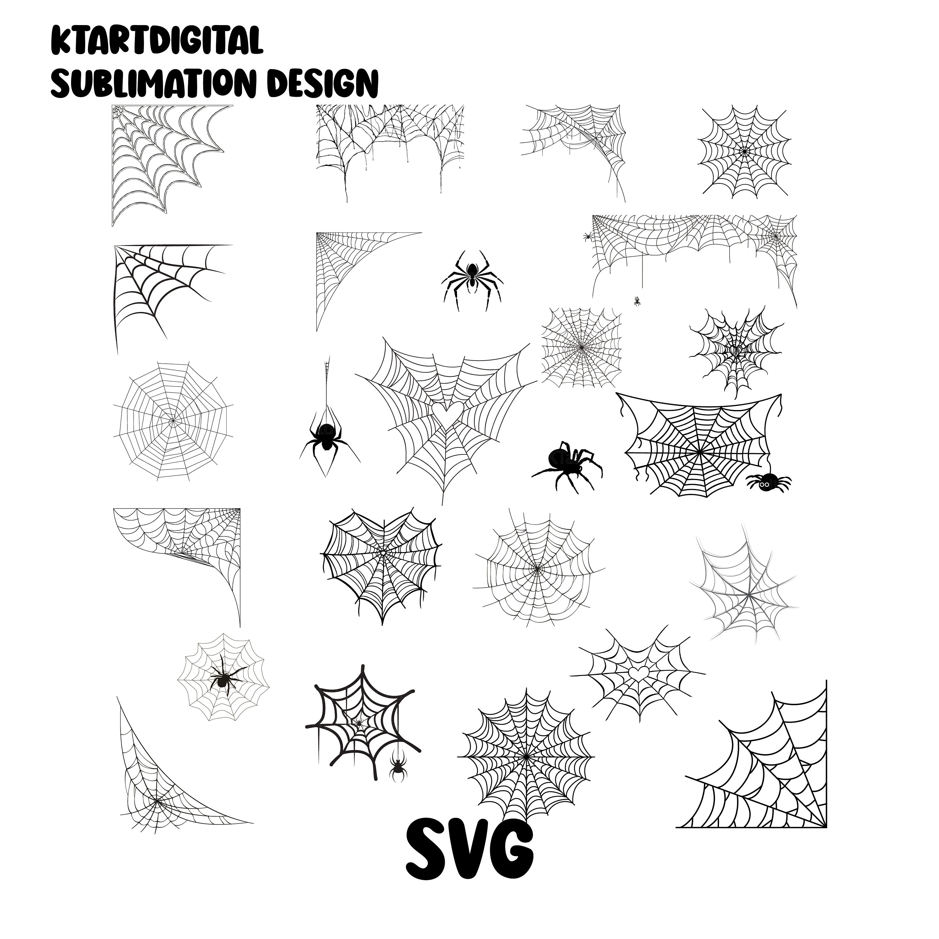 Spider Web Bundle Svg Cobweb Svg Spider Web Clipart Spider - Etsy