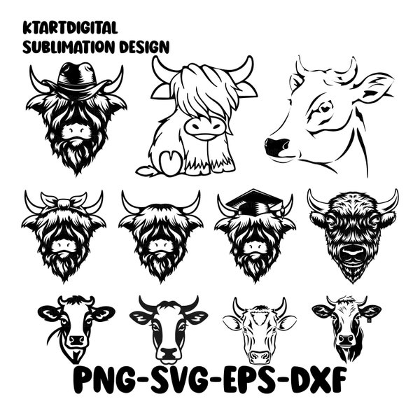 Cow Svg - Etsy