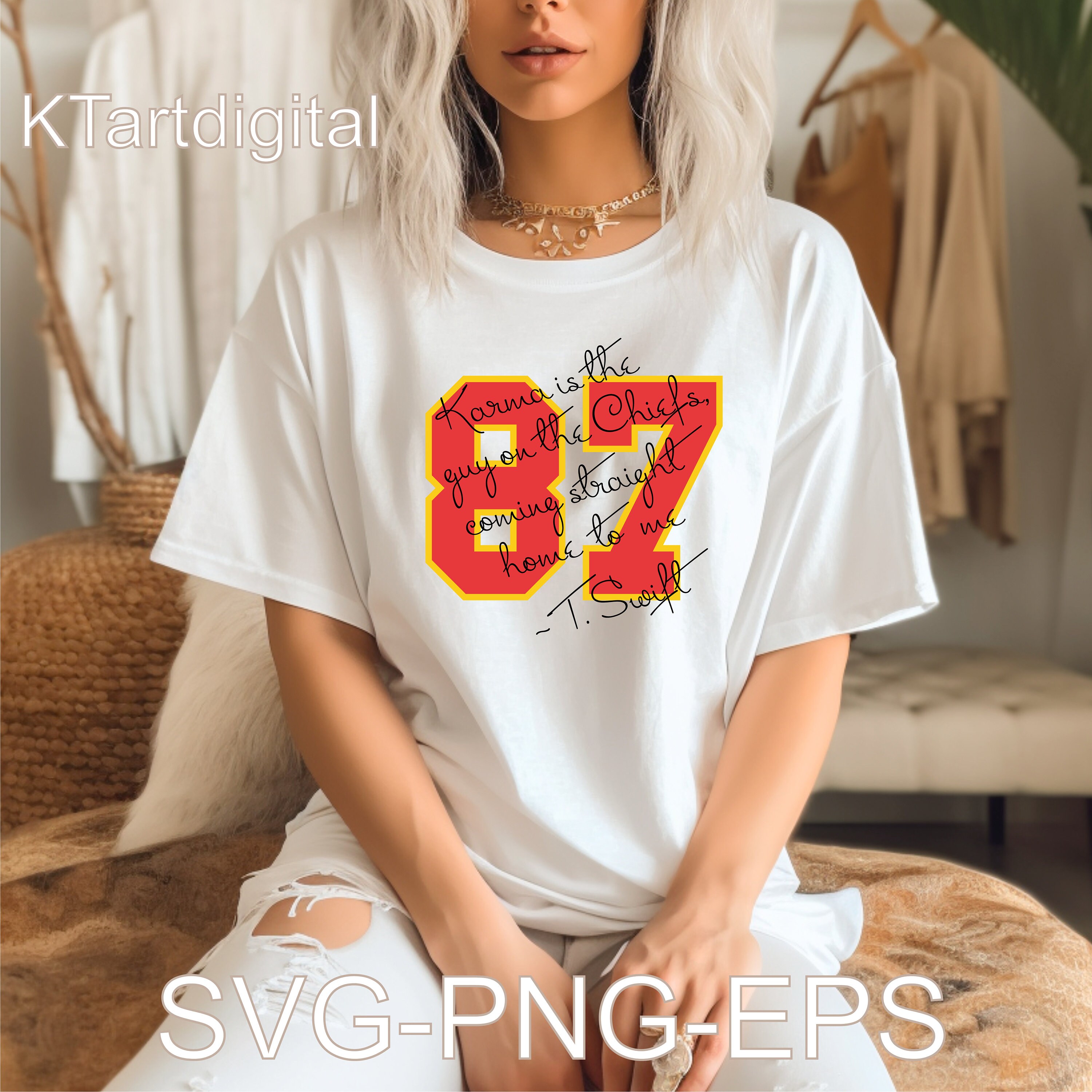 Karma Chiefs Jersey 87 Svg , Jersey 87 Karma Chiefs, Swiftie Fan Art ...