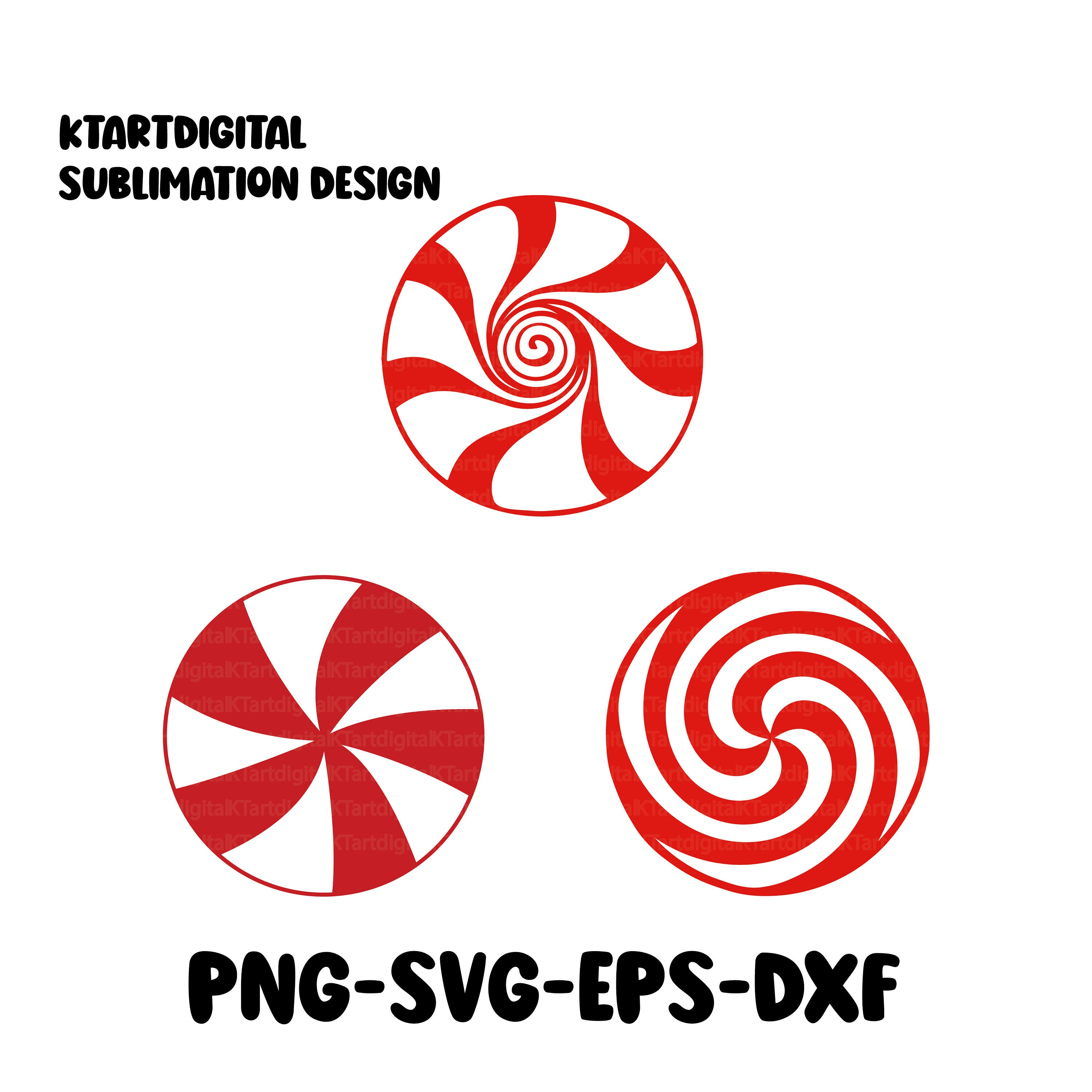 Christmas Peppermint Candy Svg. Vector Cut File for Cricut, Silhouette ...