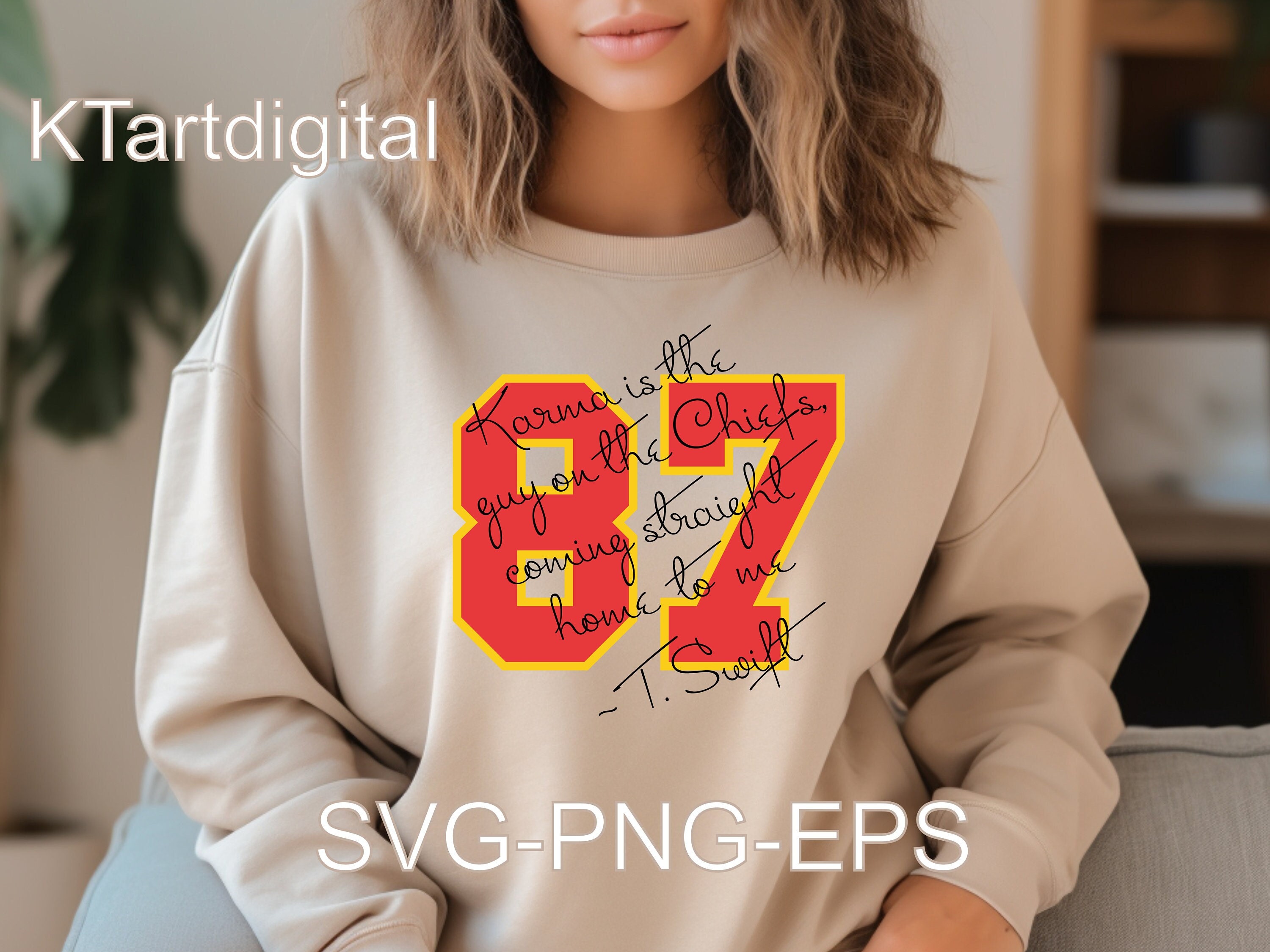 Karma Chiefs Jersey 87 Svg , Jersey 87 Karma Chiefs, Swiftie Fan Art ...