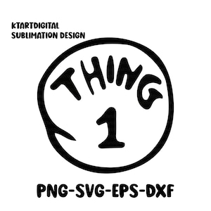 Thing 1 and Thing 2 Layered Svg Png - Etsy