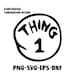 Thing 1 and Thing 2 Layered Svg Png - Etsy