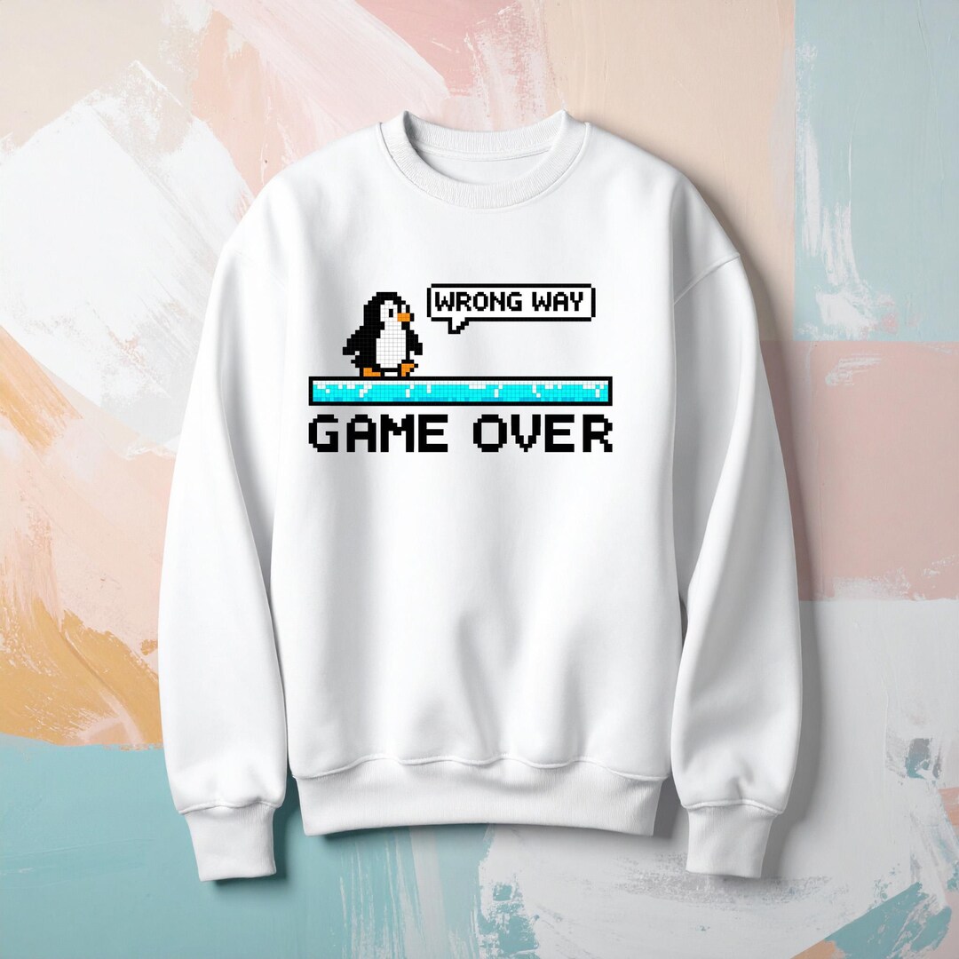 8-bit Penguin Game Over PNG | Retro Pixel Art (digital Download) - Etsy