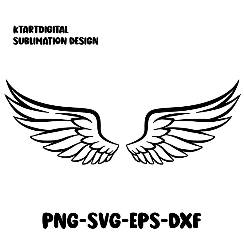 Angel Wings and Halo Svg, Clip Art Cut File Silhouette Dxf Eps Png ...