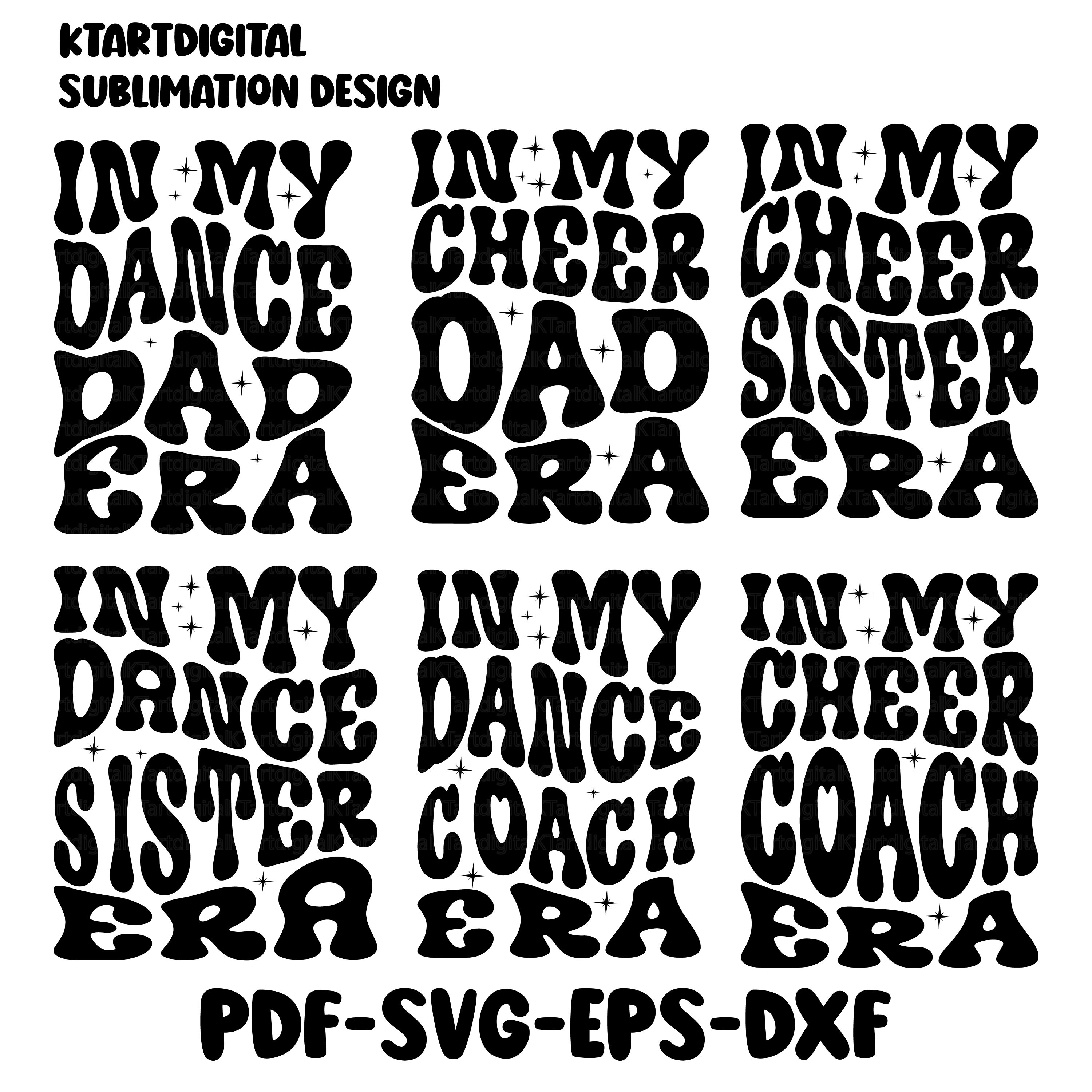 In My Cheer Era Svg, in My Dance Era Svg, Dance Dad Era Svg, Cheer Dad ...