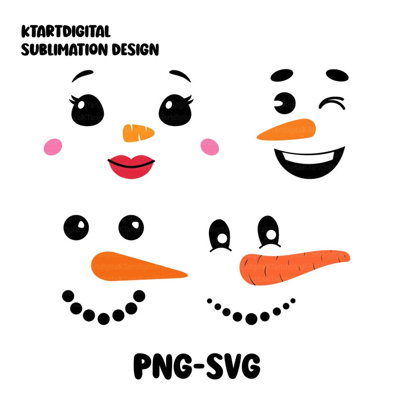 Snowman Faces Svg Snowman Clipart Christmas Svg Snowman Cut File ...