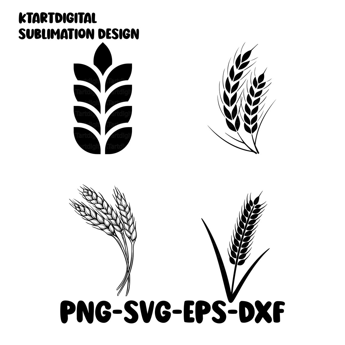 Wheat Svg Grain Svg Wheat Silhouette Grain Dxf Cricut - Etsy