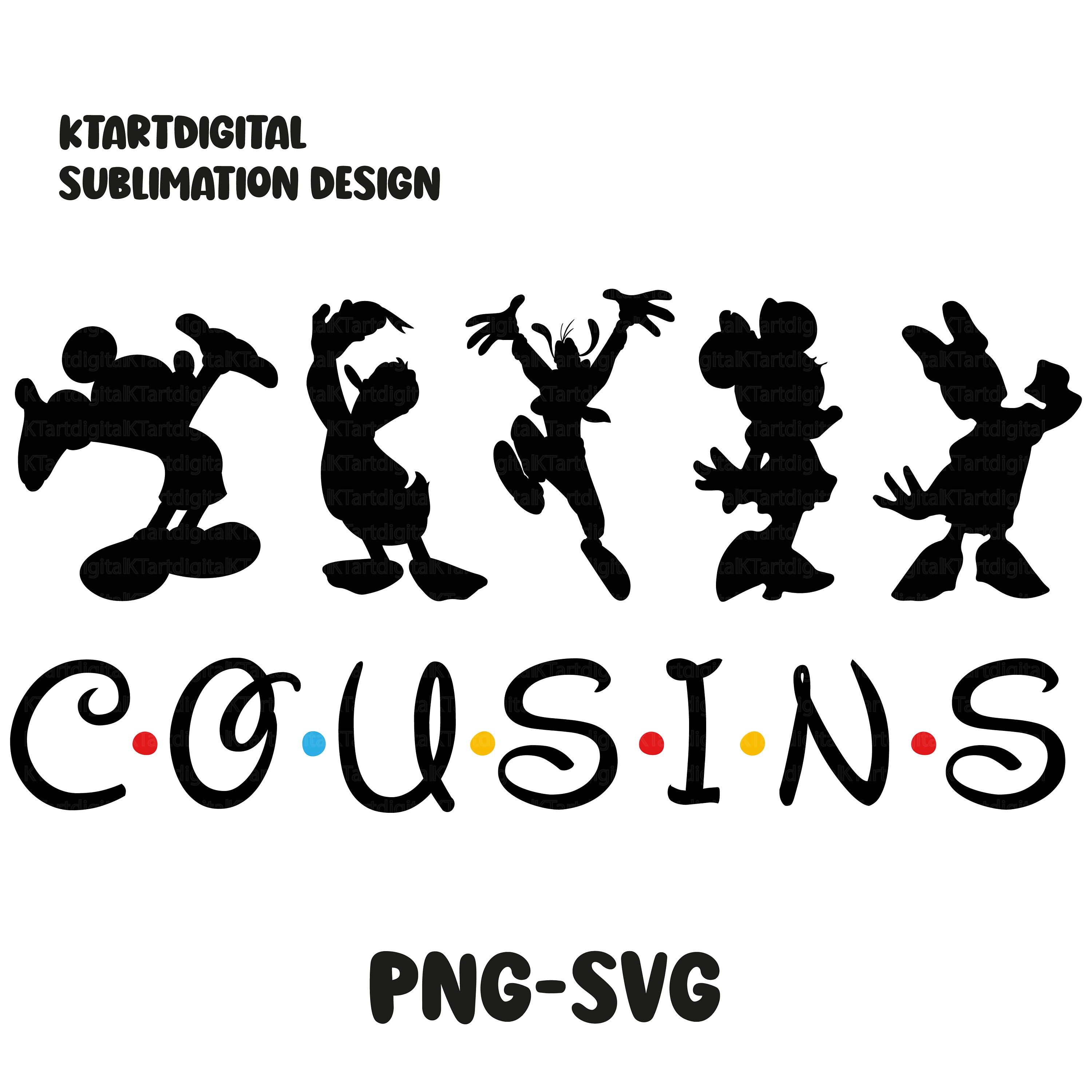 Cousins Cartoon Characters Friends Svg, Magical Svg, Family Trip Svg ...