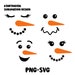 Snowman Faces Svg Snowman Clipart Christmas Svg Snowman Cut File ...