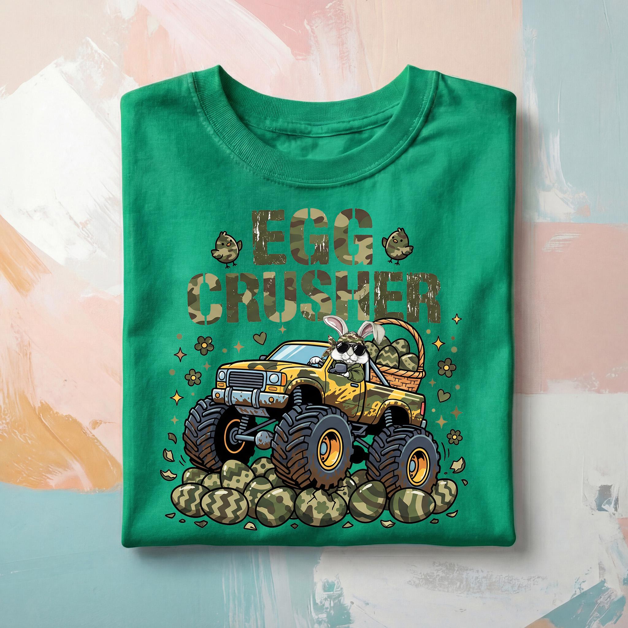 Camo Monster Truck Easter PNG | Bunny Egg Crusher Clipart (digital ...