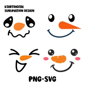 Snowman Faces Svg Snowman Clipart Christmas Svg Snowman Cut File ...