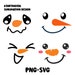 Snowman Faces Svg Snowman Clipart Christmas Svg Snowman Cut File ...