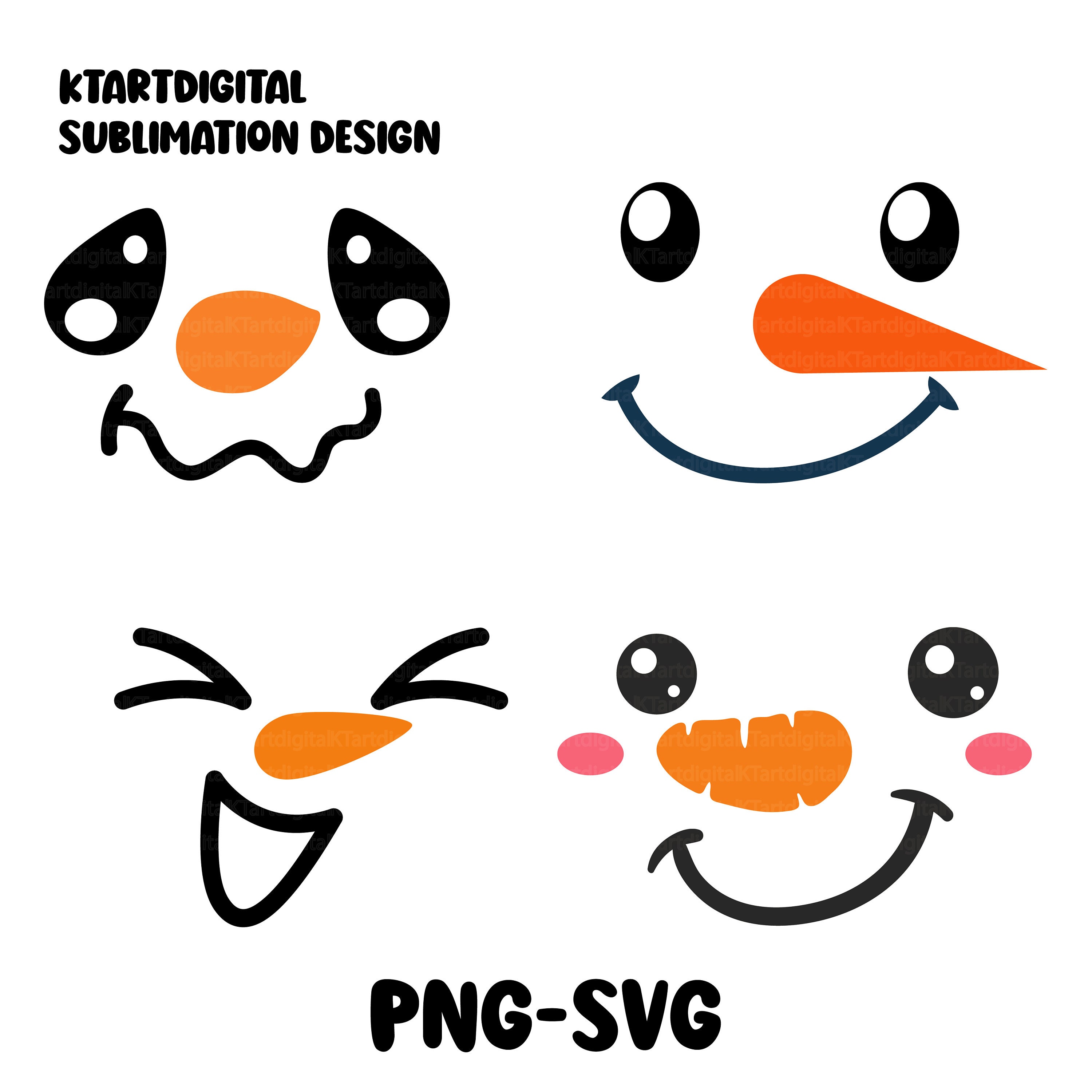 Snowman Faces Svg Snowman Clipart Christmas Svg Snowman Cut File ...